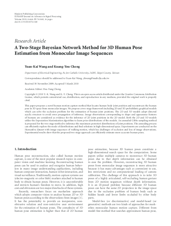 (PDF) A two-stage Bayesian network method for 3D human pose estimation from monocular image ...