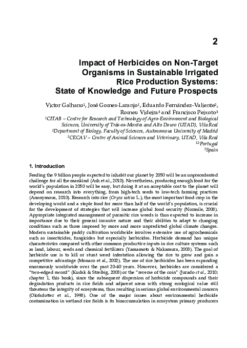 (PDF) Impact of Herbicides on Non-Target Organisms in Sustainable ...