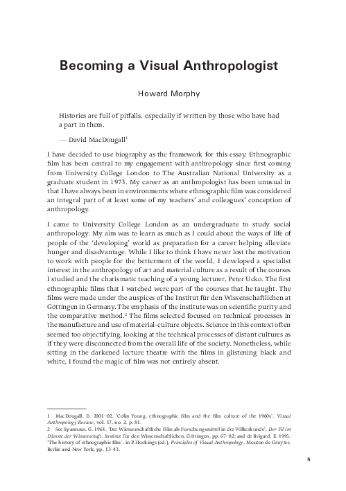 (PDF) Becoming a Visual Anthropologist