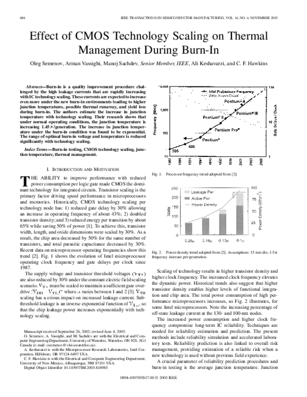 (PDF) Effect of CMOS technology scaling on thermal management during ...