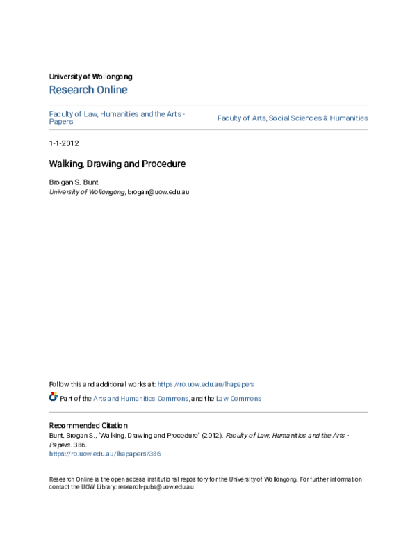 (PDF) Walking, Drawing and Procedure
