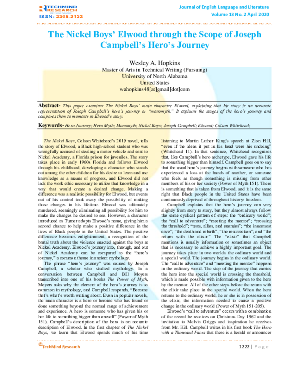(PDF) The Nickel Boys’ Elwood through the Scope of Joseph Campbell’s ...