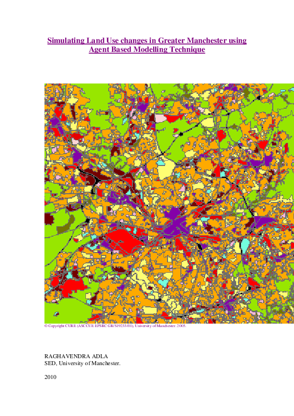(PDF) Simulating land use changes in Greater Manchester using agent ...