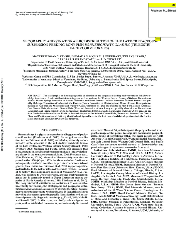 (PDF) Geographic and stratigraphic distribution of the Late Cretaceous ...