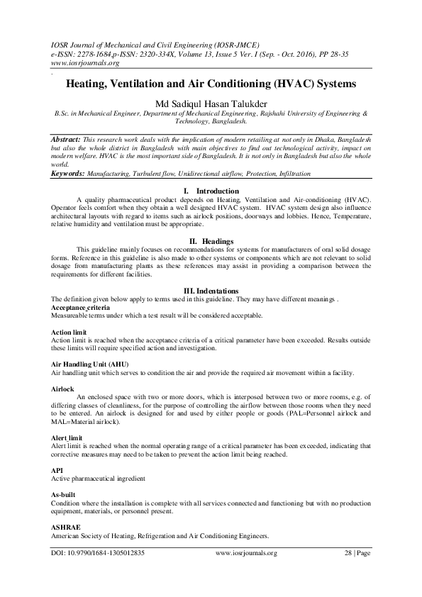 (PDF) Heating, Ventilation and Air Conditioning (HVAC) Systems