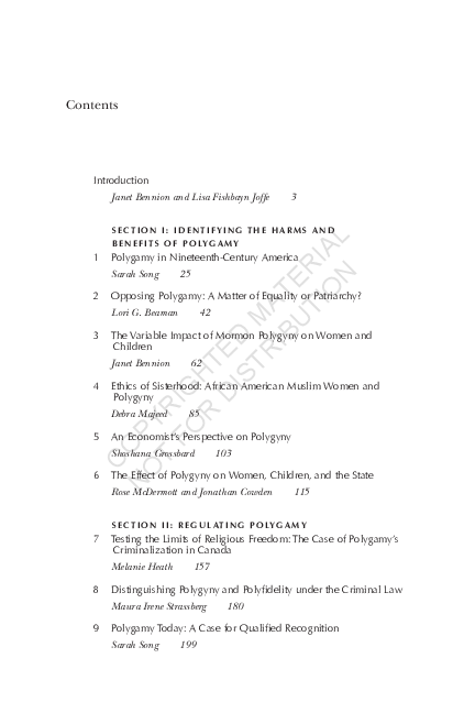 (PDF) Distinguishing Polygyny and Polyfidelity under the Criminal Law