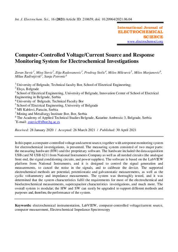 (PDF) Computer-Controlled Voltage/Current Source and Response ...