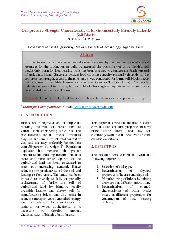 (PDF) Compressive Strength Characteristic of Environmentally Friendly ...