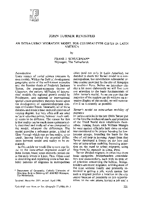 (PDF) John Turner Revisited an Intra-Urban Migration Model for ...