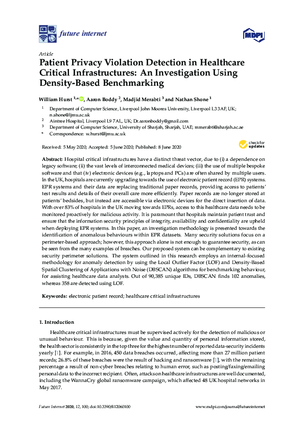 (PDF) Patient Privacy Violation Detection in Healthcare Critical ...