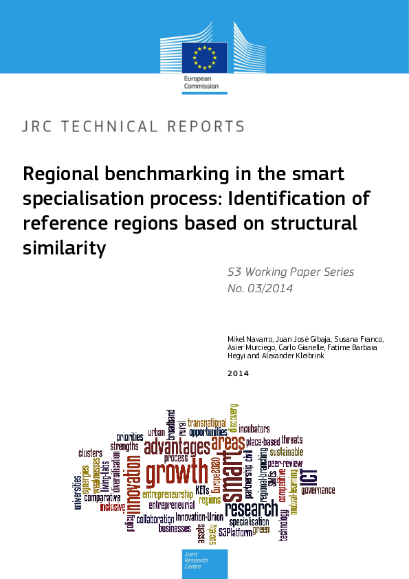 (PDF) Regional Benchmarking in the Smart Specialisation Process: Identification of Reference ...