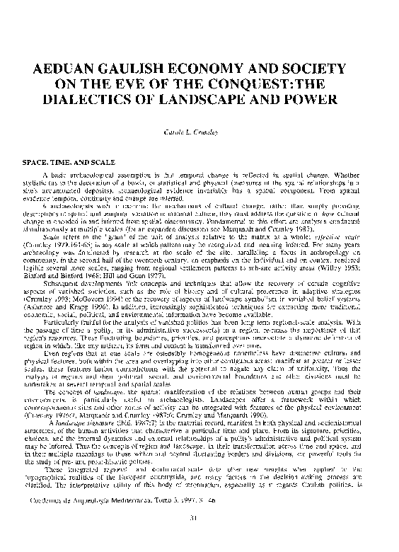 (PDF) Aeduan gaulish economy and society on the eve of the conquest ...