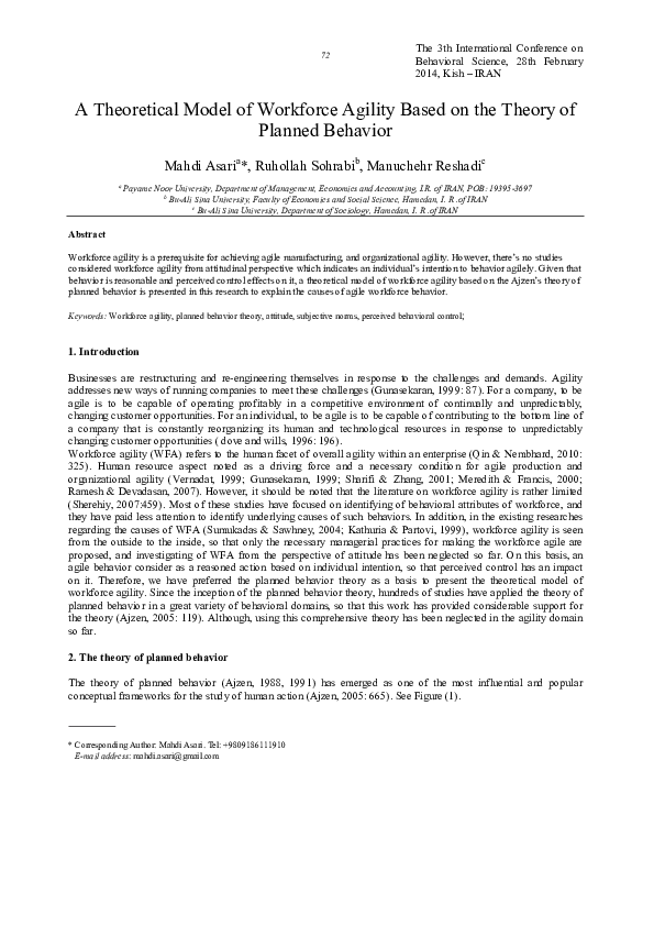 (PDF) A Theoretical Model of Workforce Agility Based on the Theory of ...