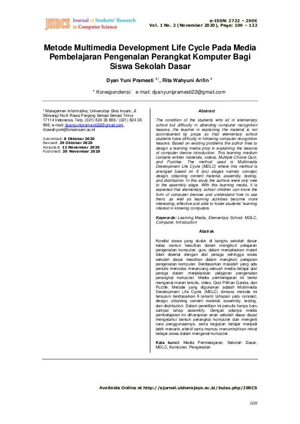 (PDF) Metode Multimedia Development Life Cycle Pada Media Pembelajaran ...