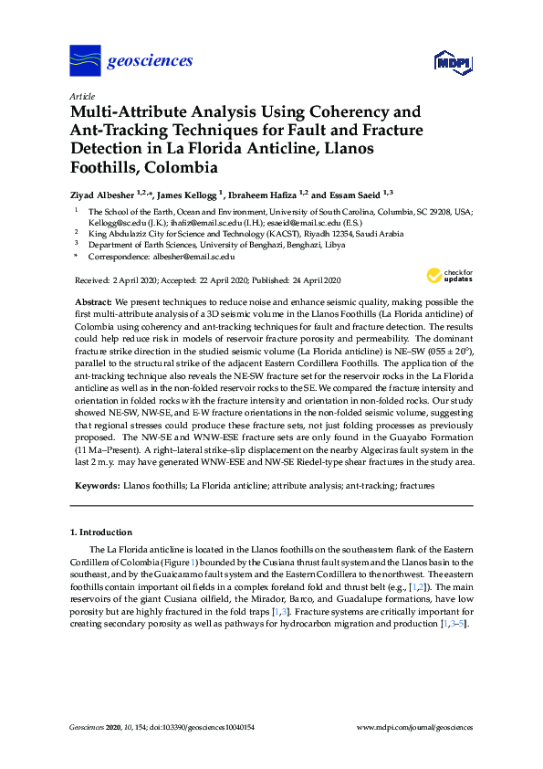 (PDF) Multi-Attribute Analysis Using Coherency and Ant-Tracking ...