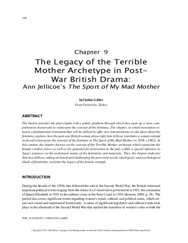 (PDF) The Legacy of the Terrible Mother Archetype in Post-War British ...