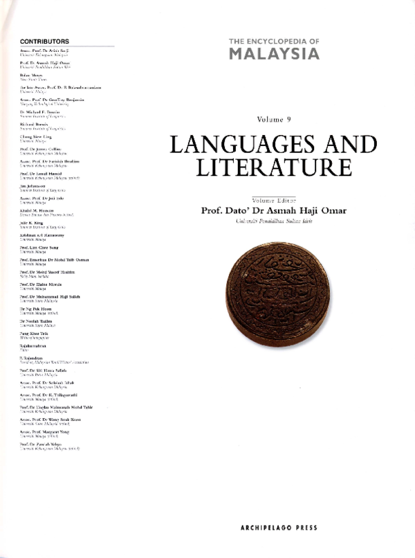 (PDF) Aslian languages, characteristics and usage