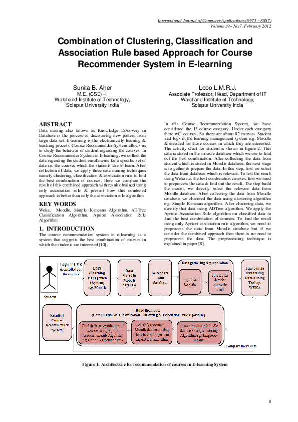 (PDF) Combination of Clustering, Classification & Association Rule ...