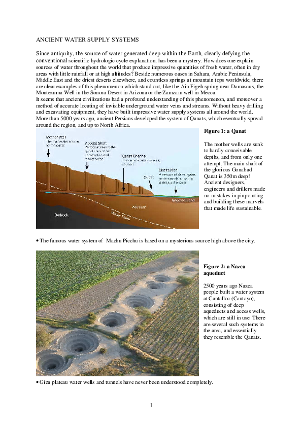 (PDF) Ancient Water Supply Systems