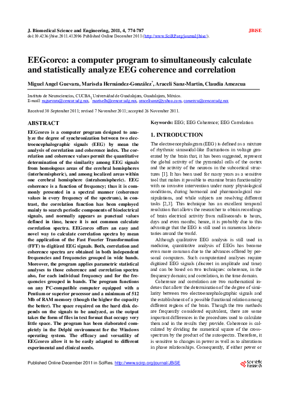 (PDF) EEGcorco: a computer program to simultaneously calculate and statistically analyze EEG ...