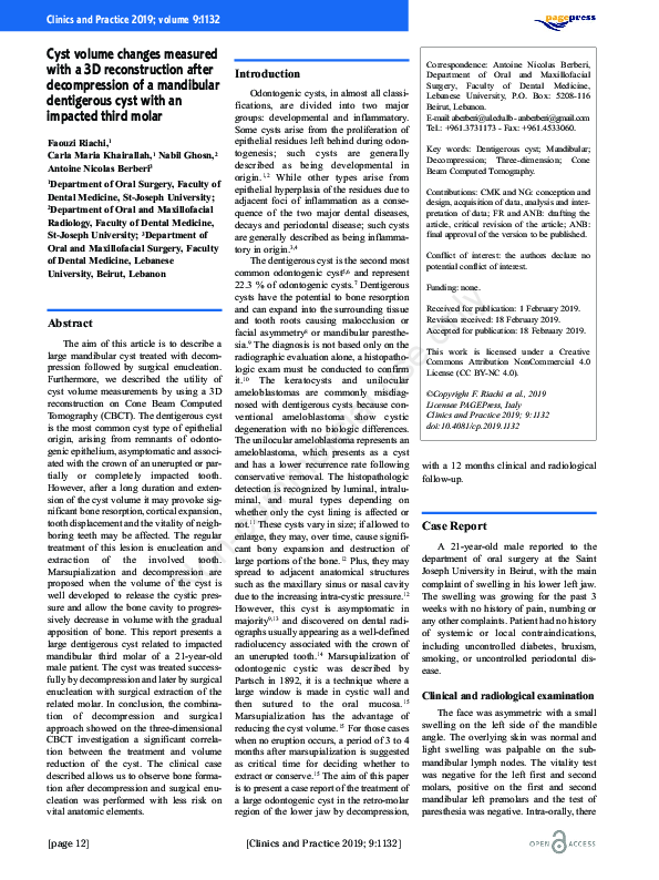 (PDF) Cyst volume changes measured with a 3D reconstruction after ...
