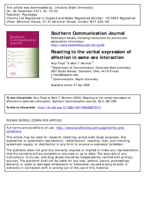 (PDF) Homophobia's Impact on Same-Sex Affection Responses