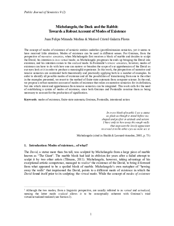 (PDF) Michelangelo, the Duck and the Rabbit