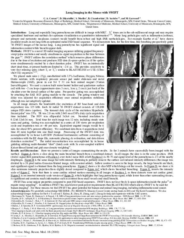 (PDF) Lung imaging in the mouse with SWIFT
