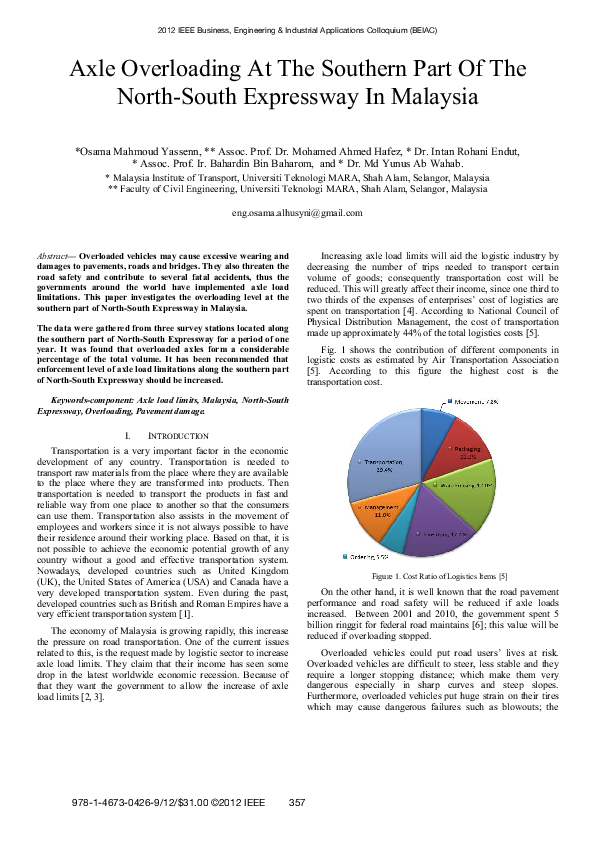 (PDF) Axle overloading at the southern part of the North-South ...