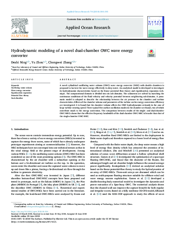 (PDF) Applied Ocean Research