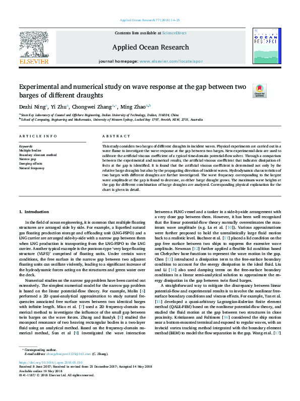 (PDF) Applied Ocean Research