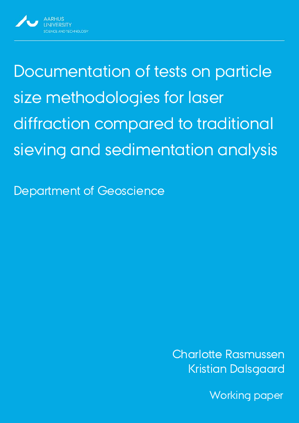 (PDF) Working paper Documentation of tests on particle size ...