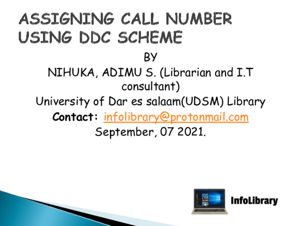 (PDF) ASSIGNING CALL NUMBER USING DDC SCHEME