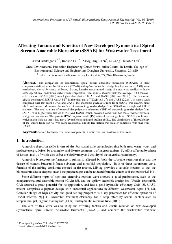 (PDF) Affecting Factors and Kinetics of New Developed Symmetrical ...