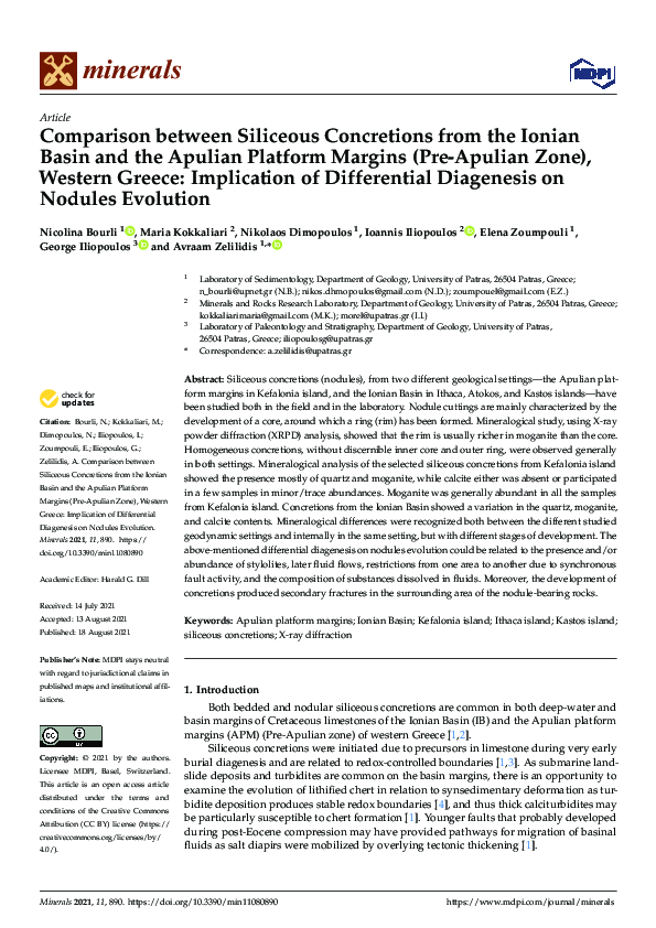 (PDF) Comparison between Siliceous Concretions from the Ionian Basin ...