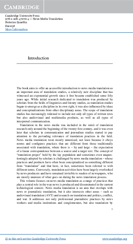 (PDF) News Media Translation