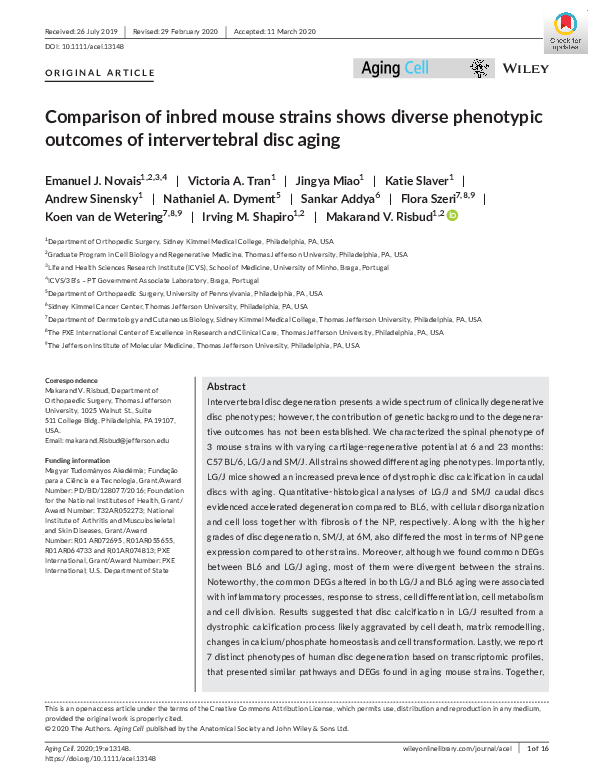 (PDF) Comparison of inbred mouse strains shows diverse phenotypic ...