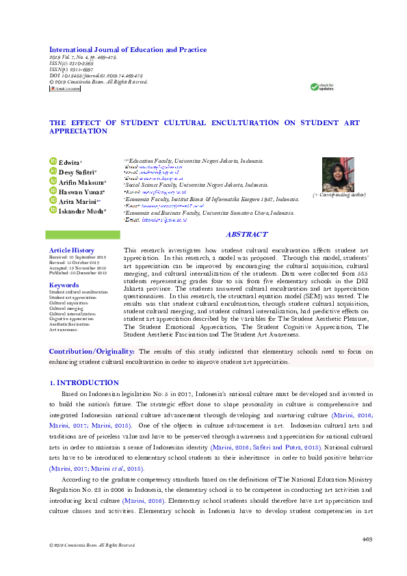 (PDF) The Effect of Student Cultural Enculturation on Student Art ...