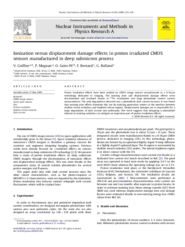 (PDF) Ionization versus displacement damage effects in proton ...