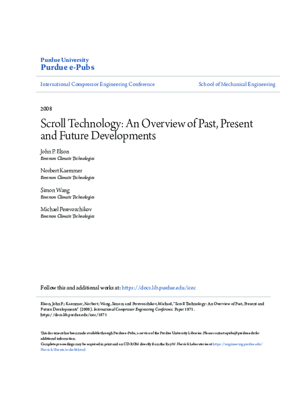 (PDF) Scroll Technology: An Overview of Past, Present and Future ...