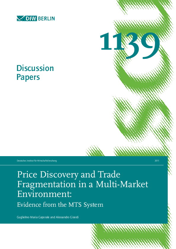 (PDF) Price discovery and trade fragmentation in a multi-market ...