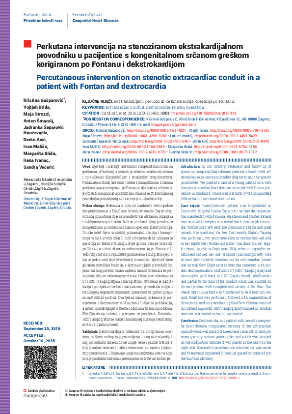 (PDF) Percutaneous intervention on stenotic extracardiac conduit in a ...