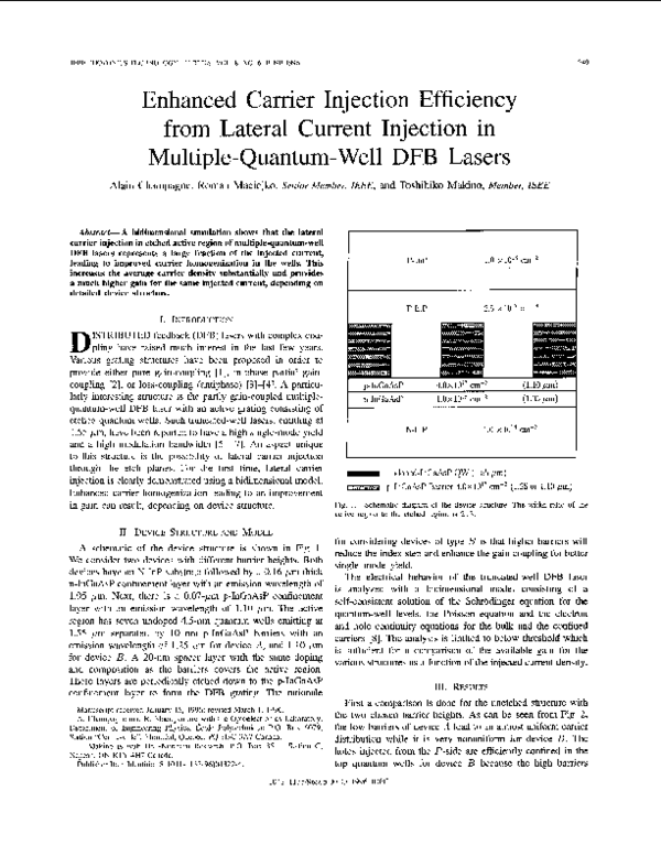 (PDF) Enhanced carrier injection efficiency from lateral current ...