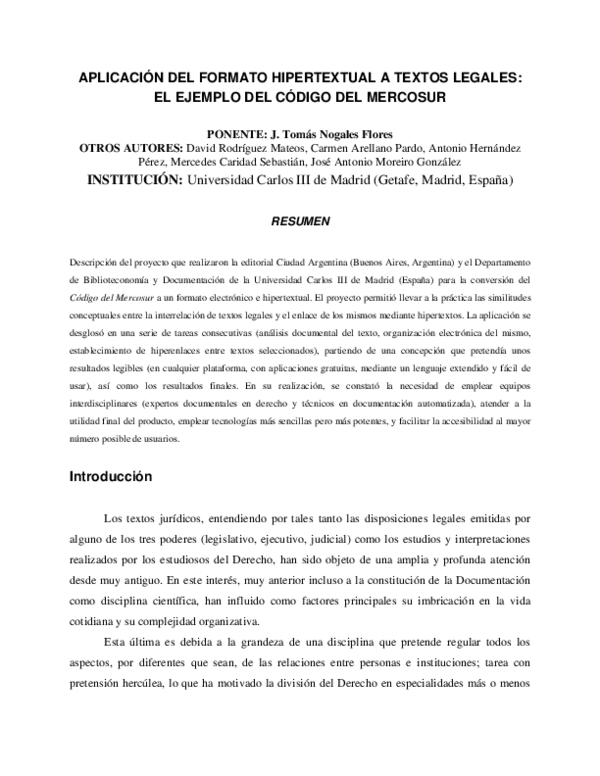 (PDF) Aplicación del formato hipertextual a textos legales: el ejemplo ...