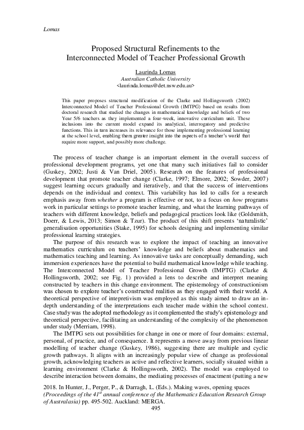 (PDF) Proposed Structural Refinements to the Interconnected Model of ...