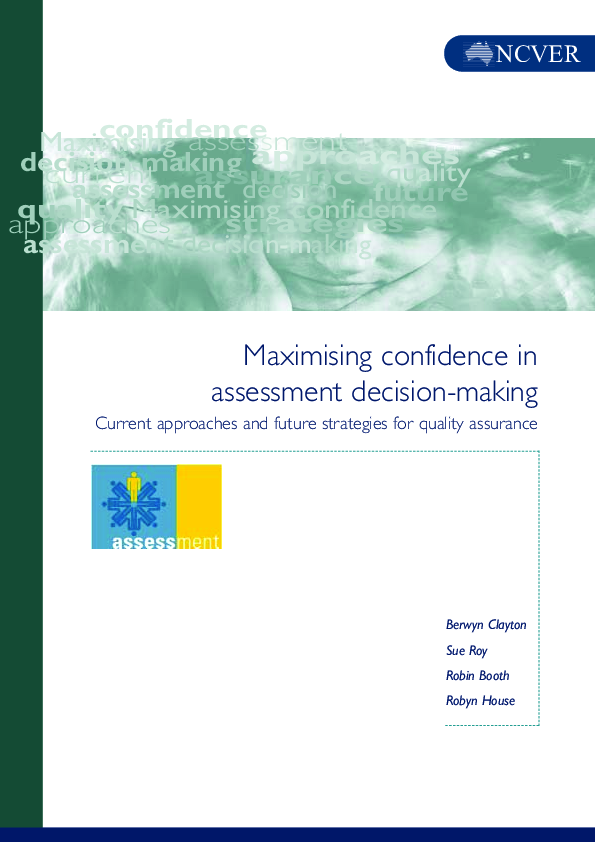 (PDF) Maximising confidence in assessment decision-making