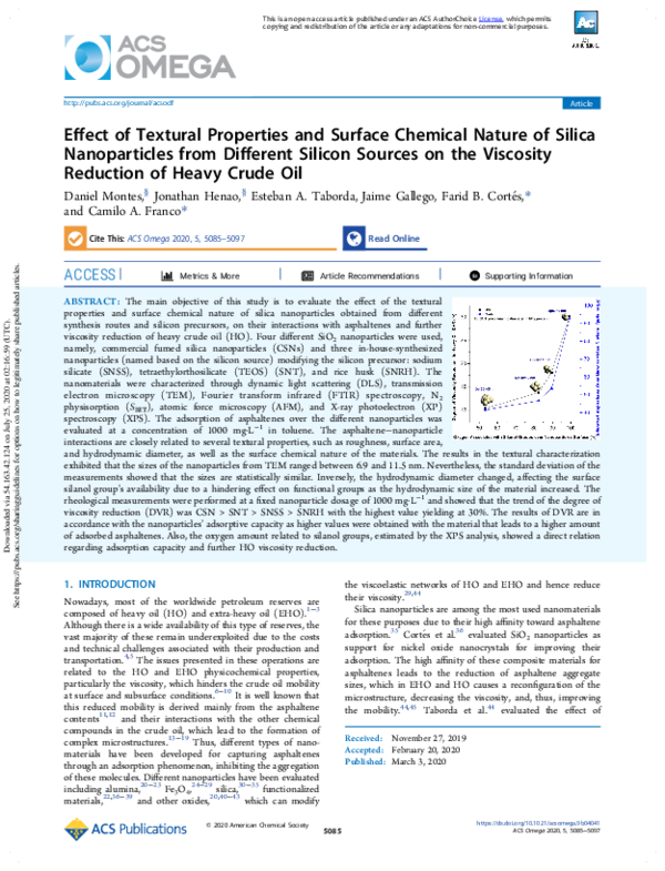 (PDF) Effect of Textural Properties and Surface Chemical Nature of ... (PDF) Effect of Textural Properties and Surface Chemical Nature of ...