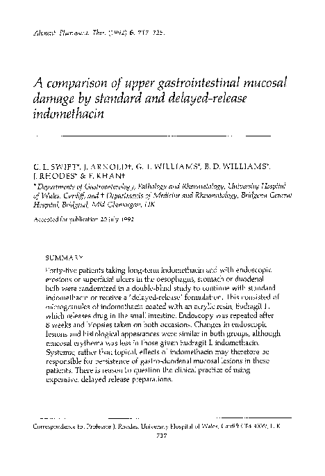 (PDF) A comparison of upper gastrointestinal mucosal damage by standard ...