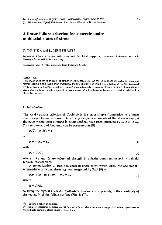 (PDF) A linear failure criterion for concrete under multiaxial states ...