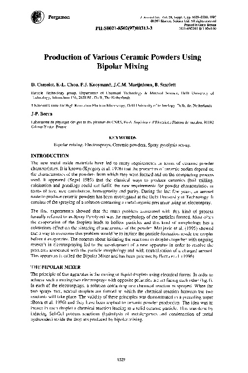 (PDF) Bipolar Mixing for Enhanced Ceramic Powders